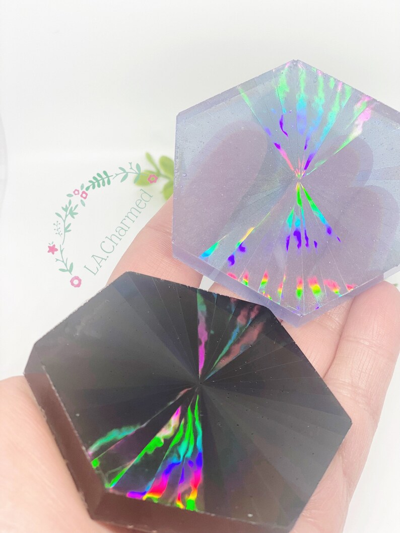 Small Hexagon HOLOGRAPHIC Silicone Mold for Resin Casting/wax - Etsy