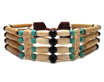 Tribal Bone Necklace | Etsy