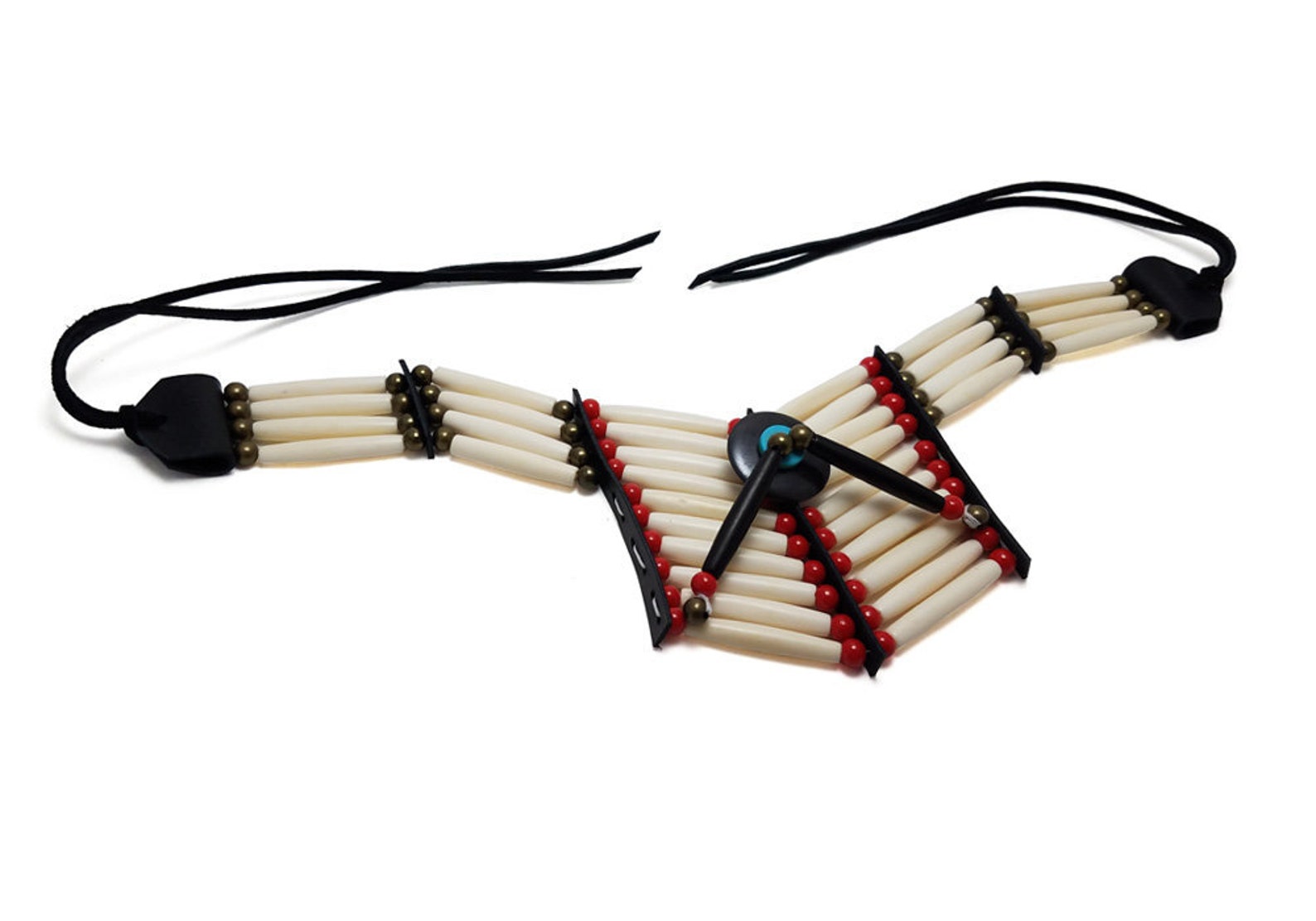 Handmade Traditional Bone Hairpipe Beads Tribal Breastplate - Etsy