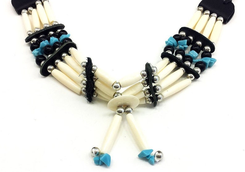 Handmade Traditional 4 Row Buffalo Bone Hairpipe Beads Tribal - Etsy