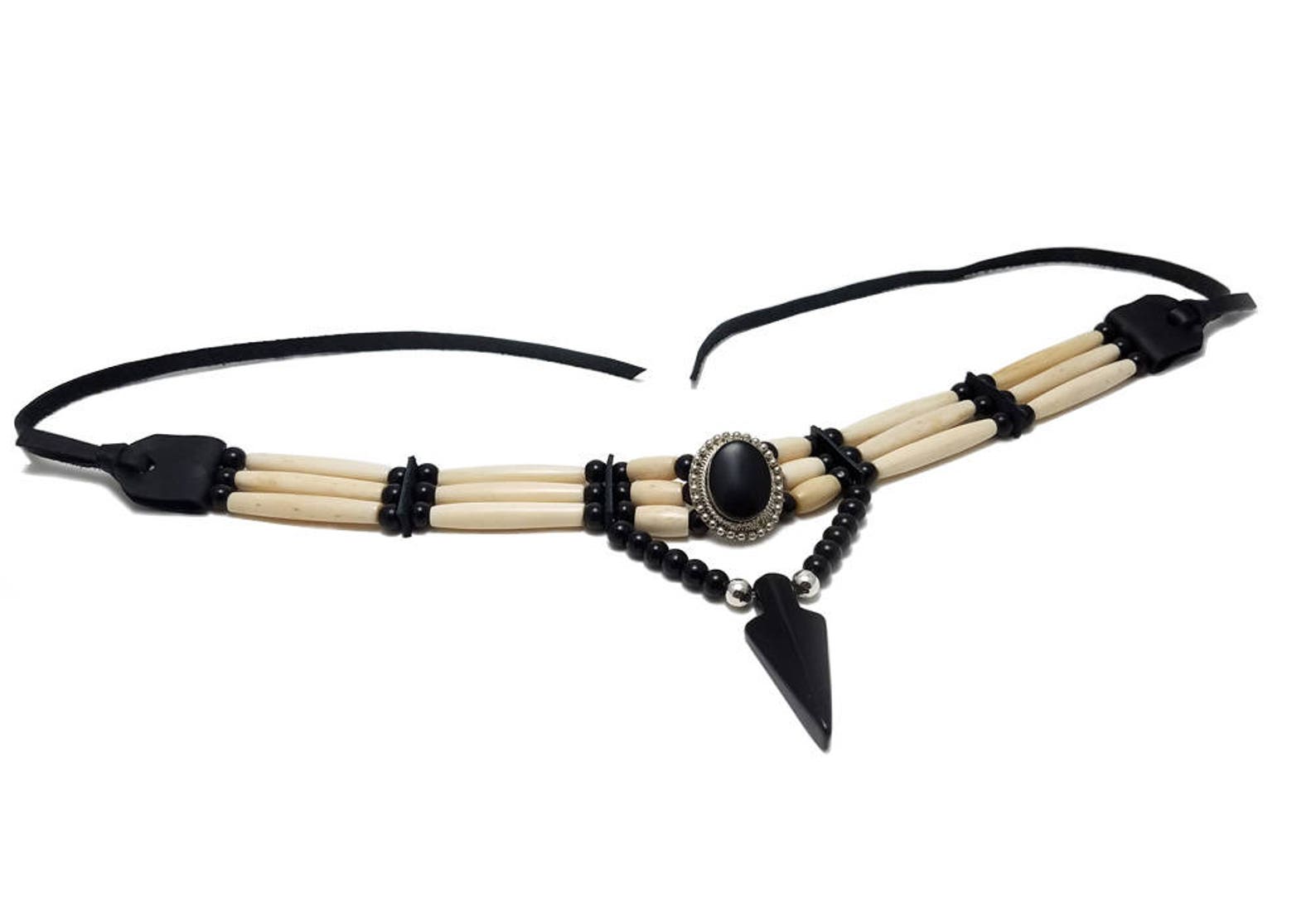 Handmade Traditional 3 Row Buffalo Bone Hairpipe Tribal Choker | Etsy