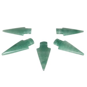 Hand Carved Gemstone Arrowhead Pendant - Etsy