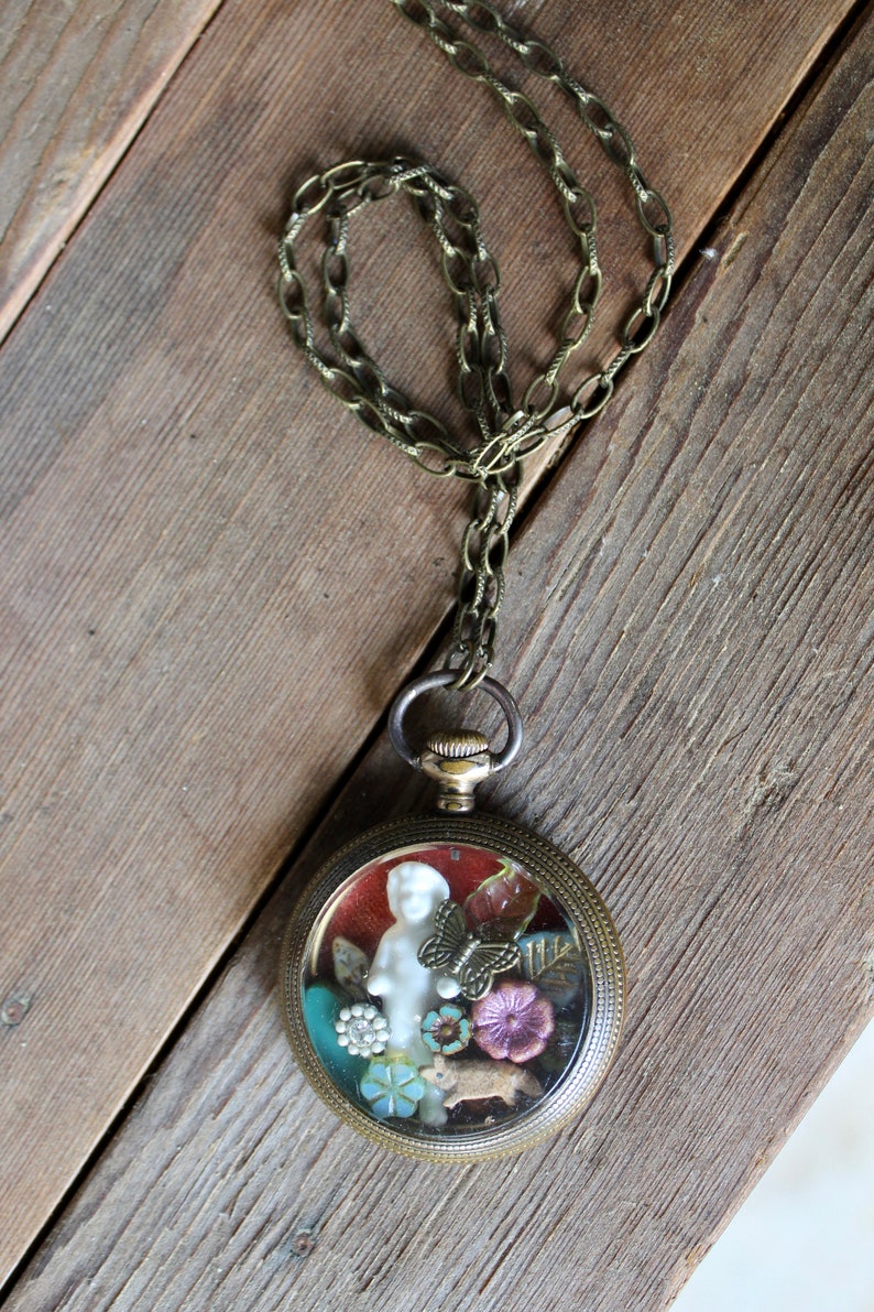 Repurposed Pocket Watch Diorama - Etsy