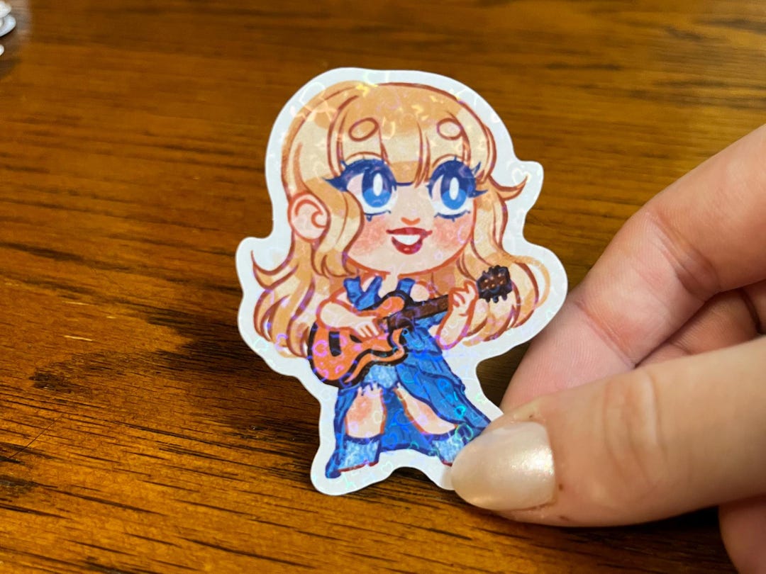 Taylor Swift HOLOGRAPHIC STICKER Original Surprise Song Dress Blue Eras ...