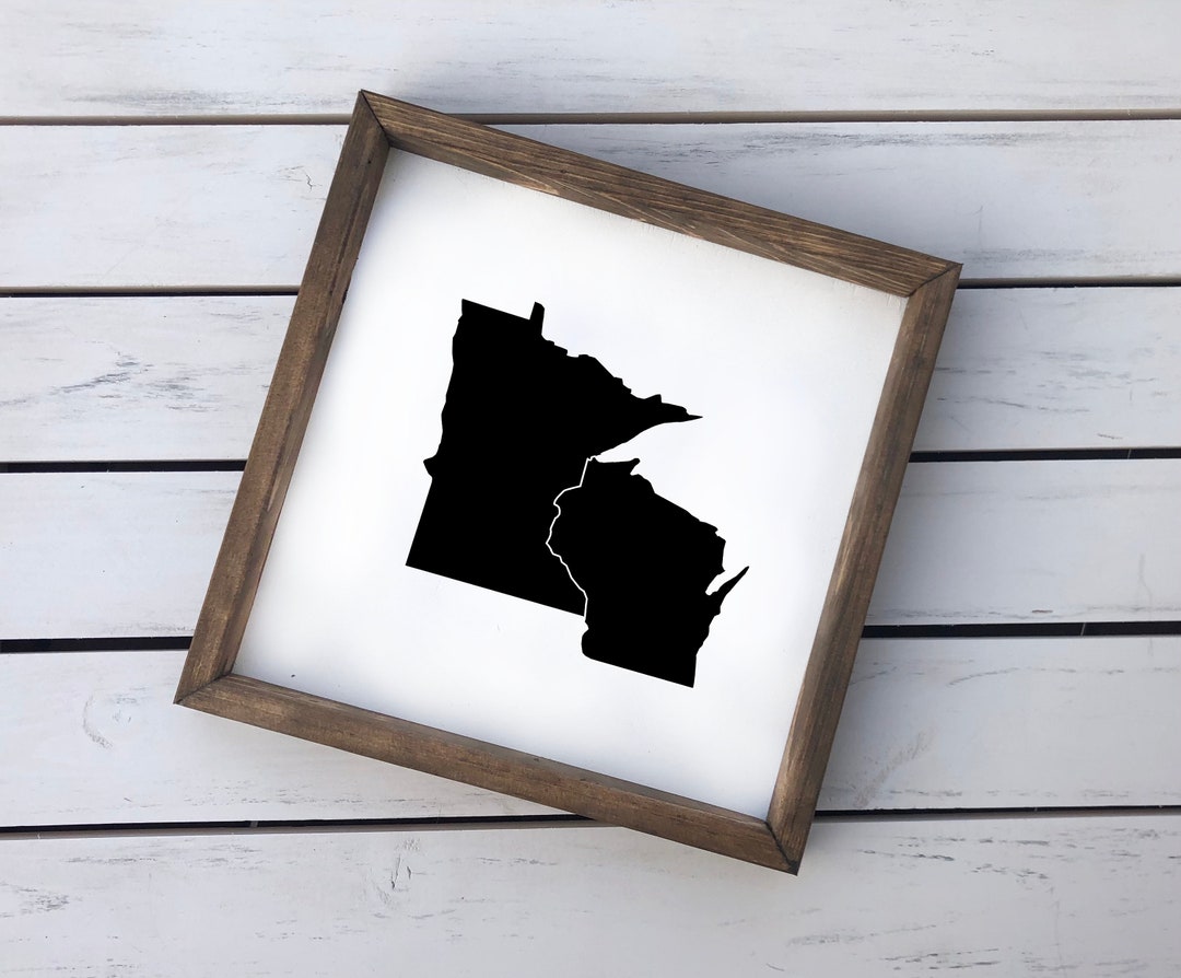 Minnesconsin MN WI Farmhouse Sign Board - Etsy
