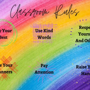 Classroom Rules Poster, Classroom Decor, Homeschool Decor, Poster, Wall ...