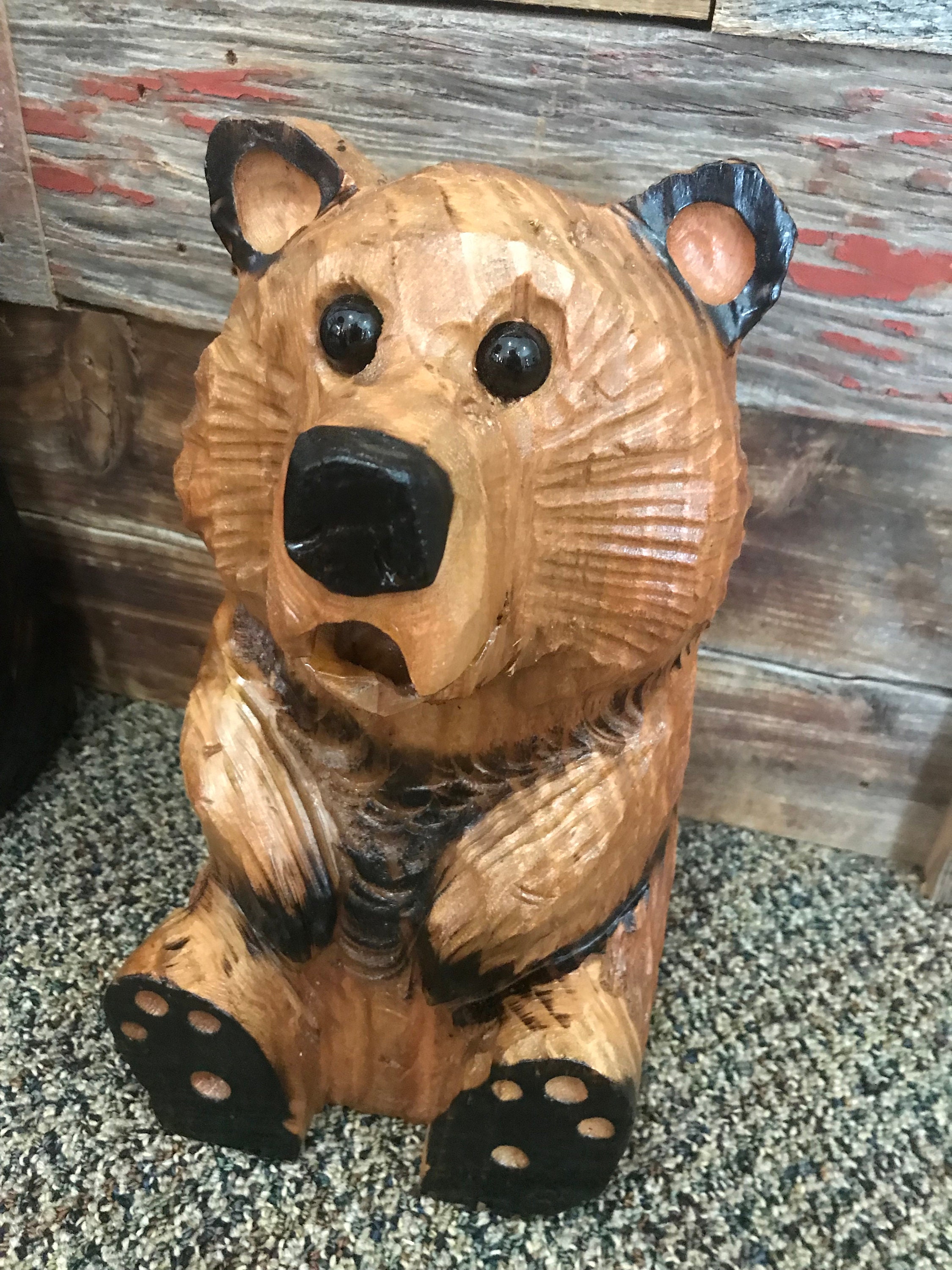 Mini Bear Wood Carving - Etsy