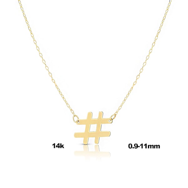 Hashtag Necklace - Etsy