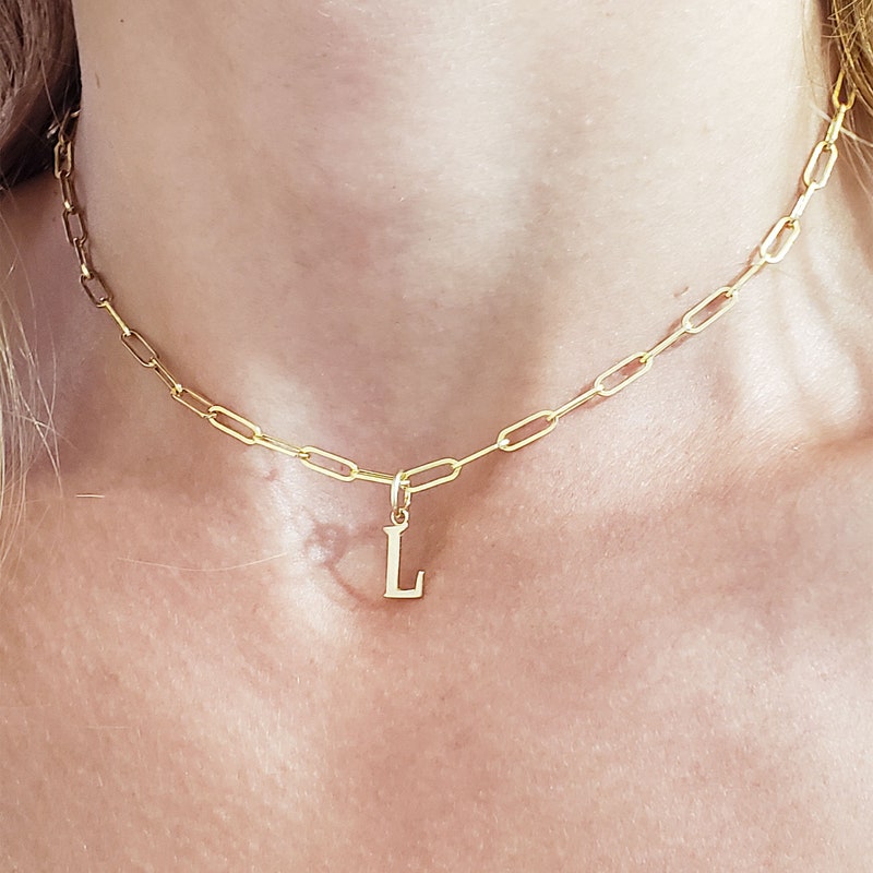 Initial Choker - Etsy