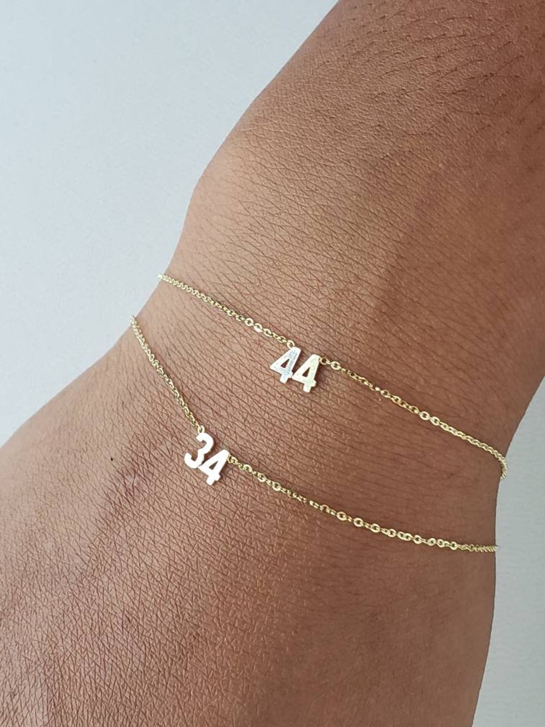Number Bracelet 14kt, Date Bracelet, Wedding Date Bracelets, Keepsake ...