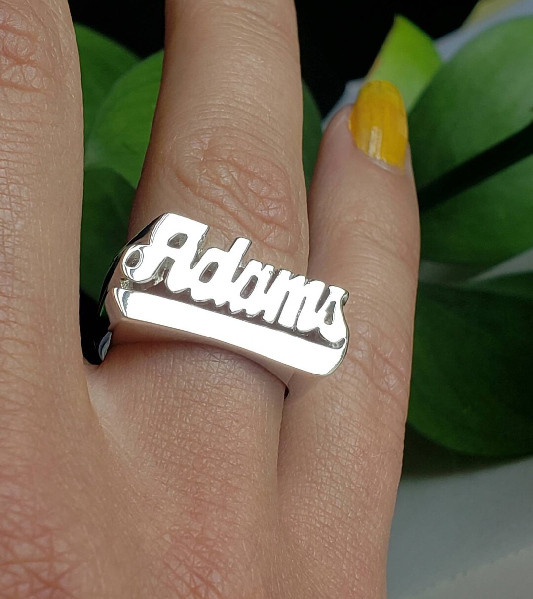 Anillo de nombre unisex anillos de apellido anillo de nombre - Etsy España