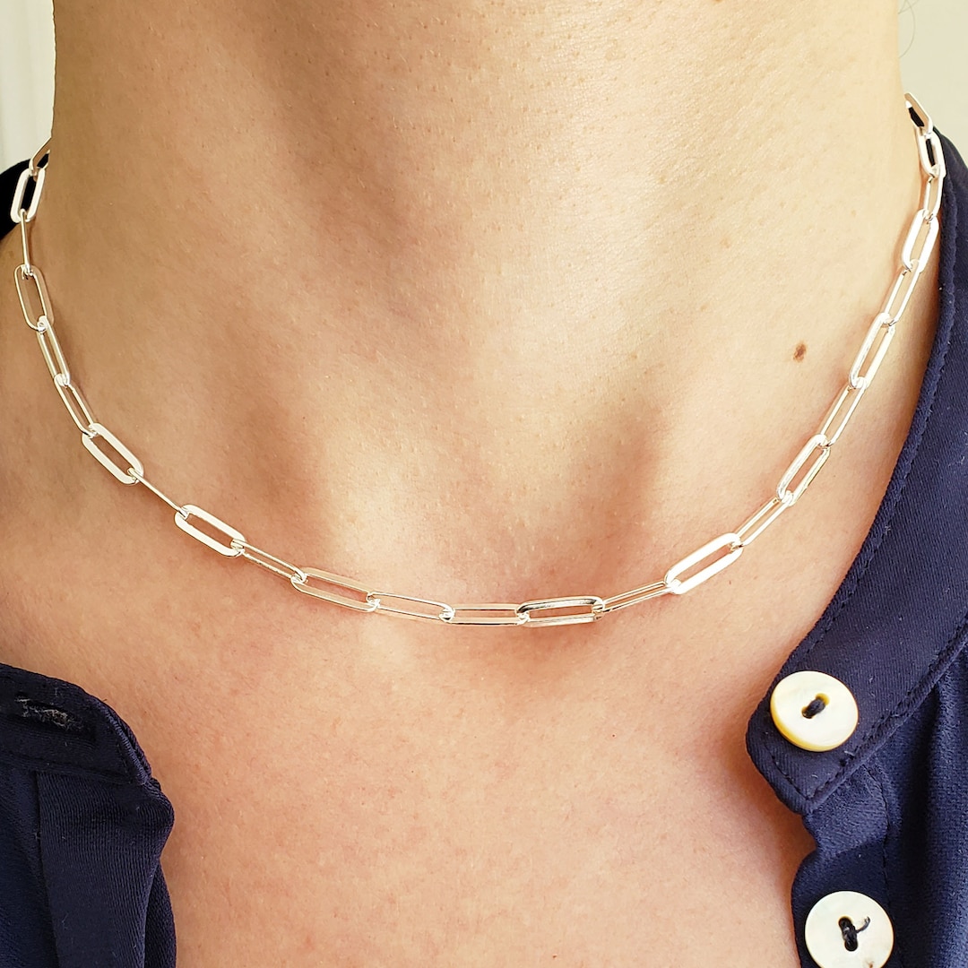 Paperclip Chain, Popular Paperclip Chains, Paperclip Silver Chain .925 ...