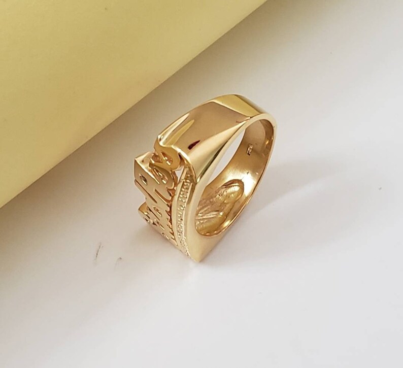 Name Ring Name Ring 14k Plated Gold Silver Name Ring Ladies - Etsy