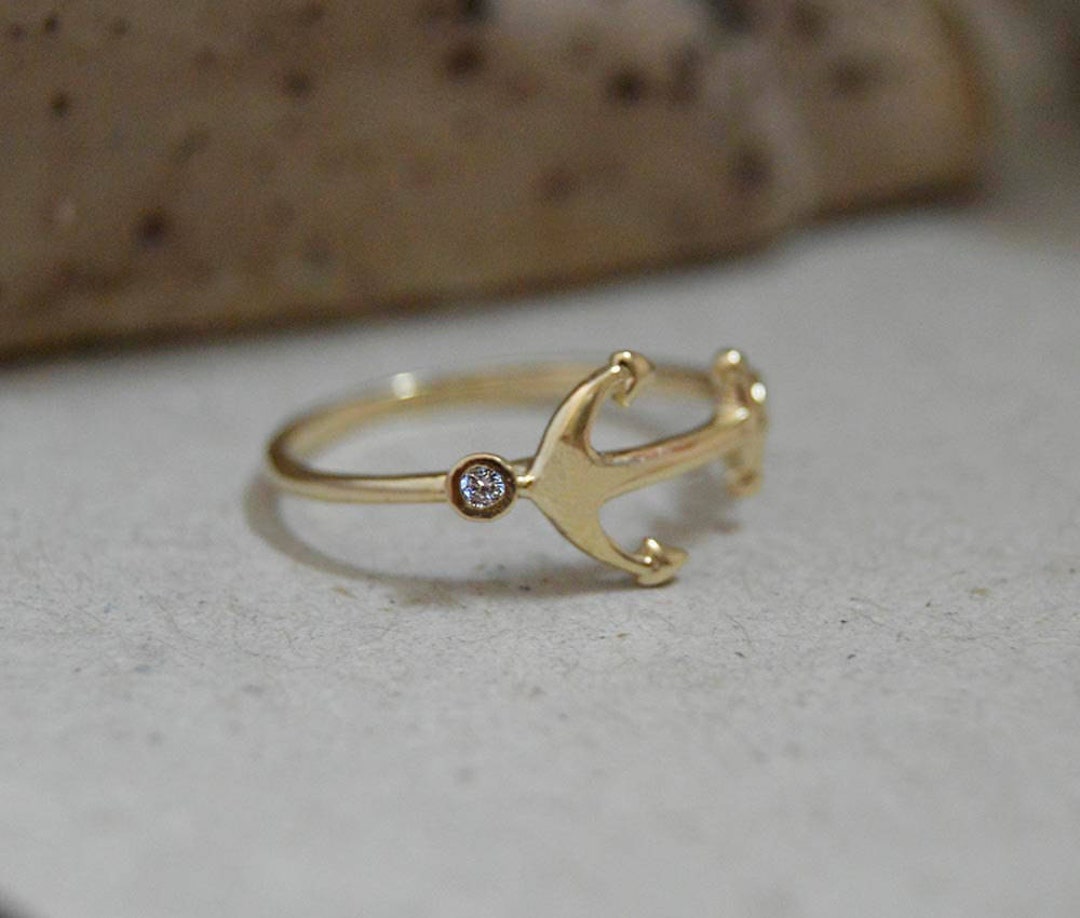 Diamond Rings Anchor, Engagement Rings,gold Anchor Ring,pink Anchor ...