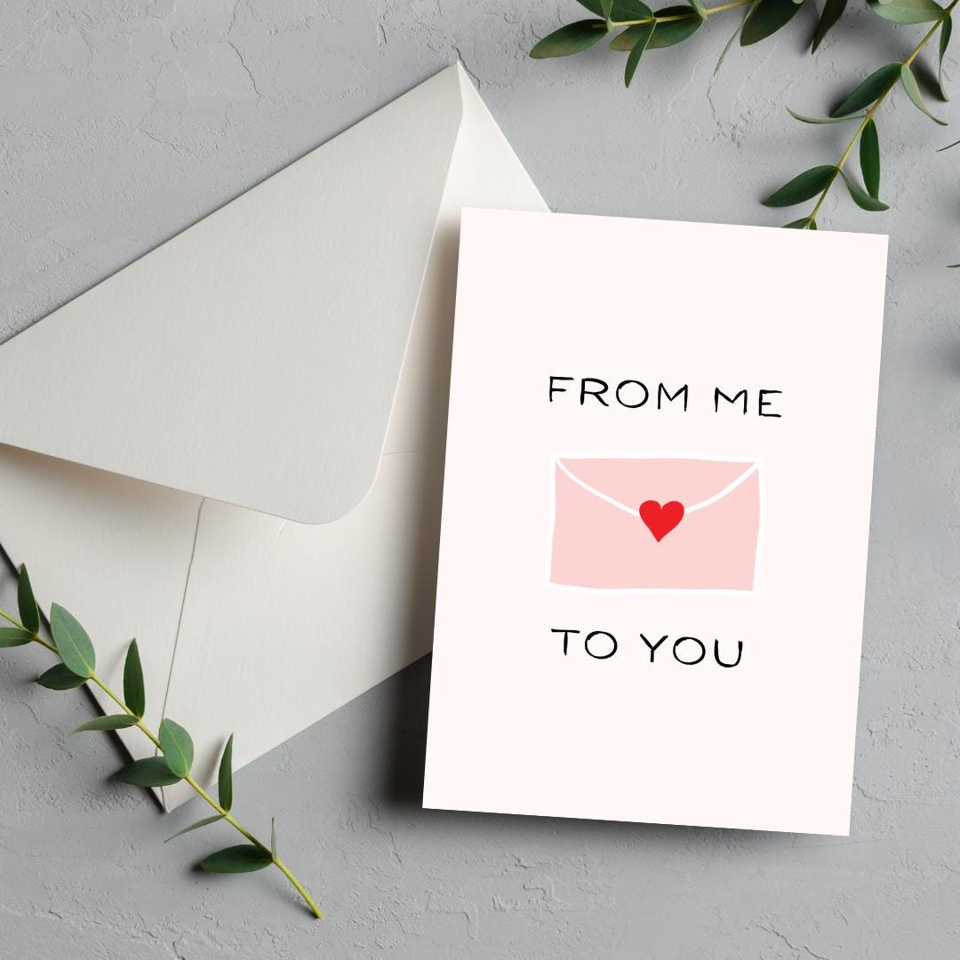 From Me to You Beatles Lyrics Inspired Printable Valentine's Love Card ...