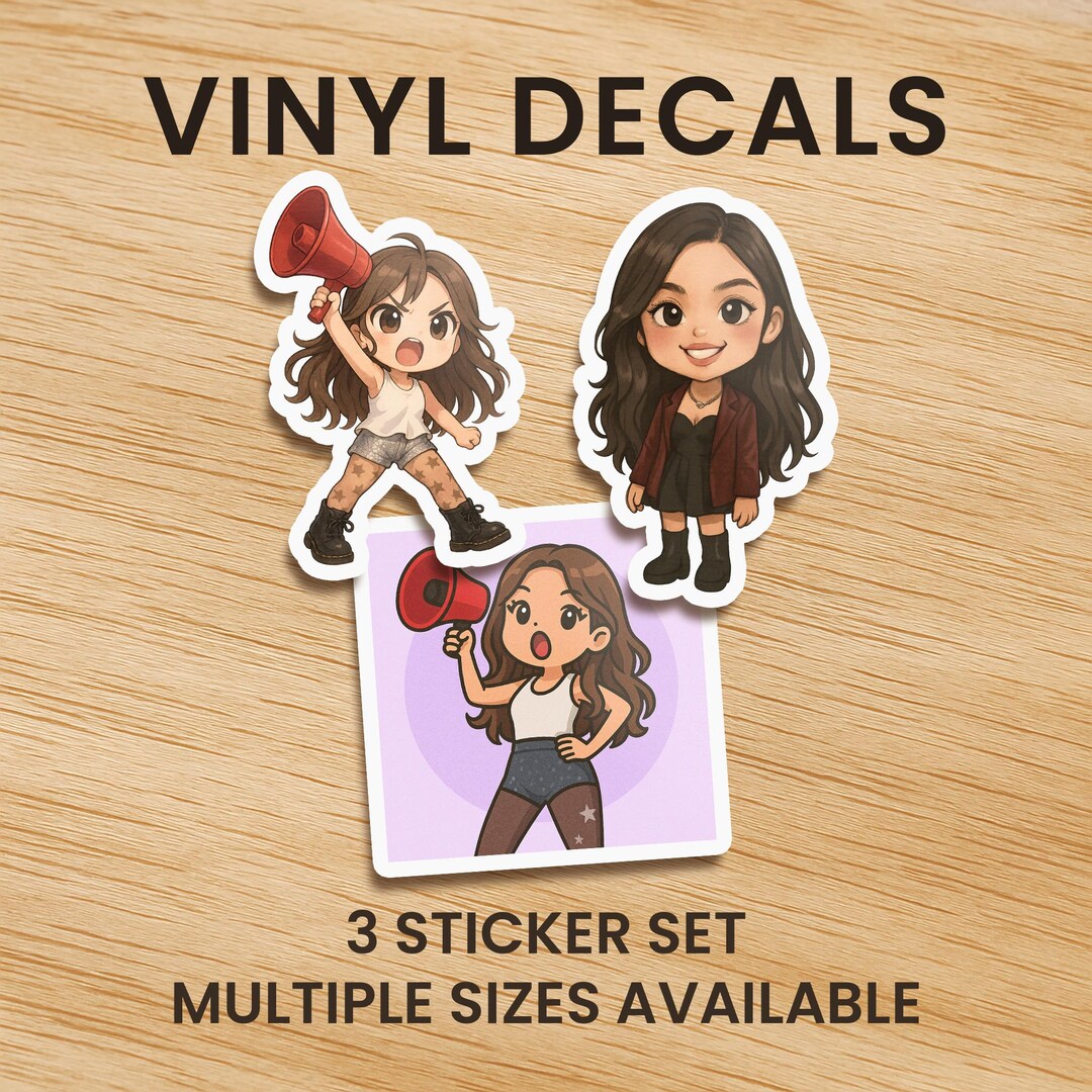 Cute Olivia Rodrigo Vinyl Decal, Guts Tour Pose, Megaphone, Pop Music ...