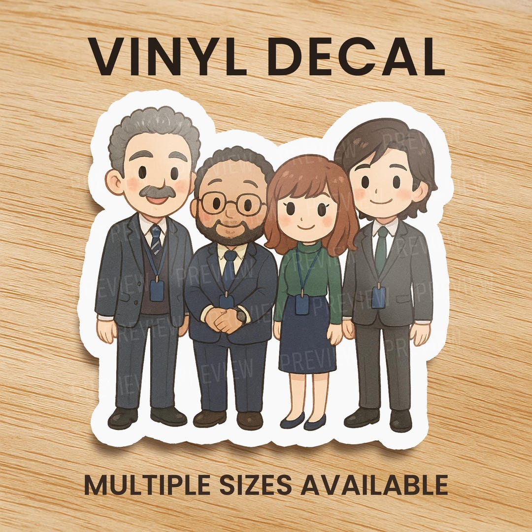 MDR Severance Group Photo Sticker, Mark, Helly, Irv, Dylan, Vinyl Decal ...
