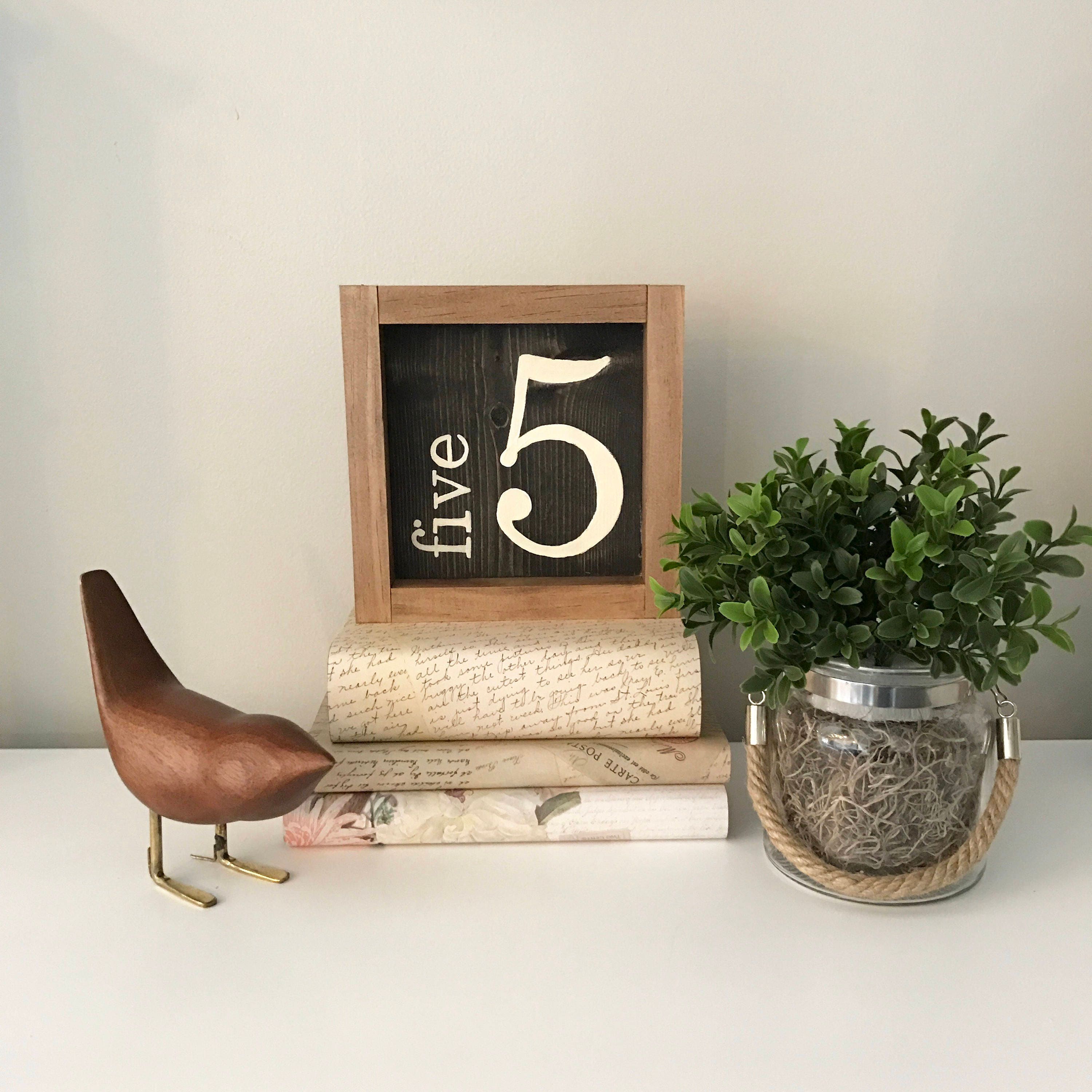 Wood Number Sign | Etsy