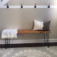 Rustic Bed End Table With Angled Legs and Lower Shelf - Etsy UK