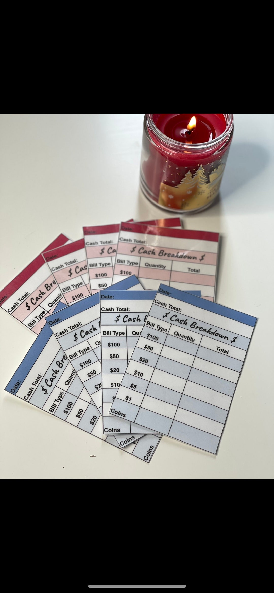 CASH BREAKDOWN TRACKER - Etsy