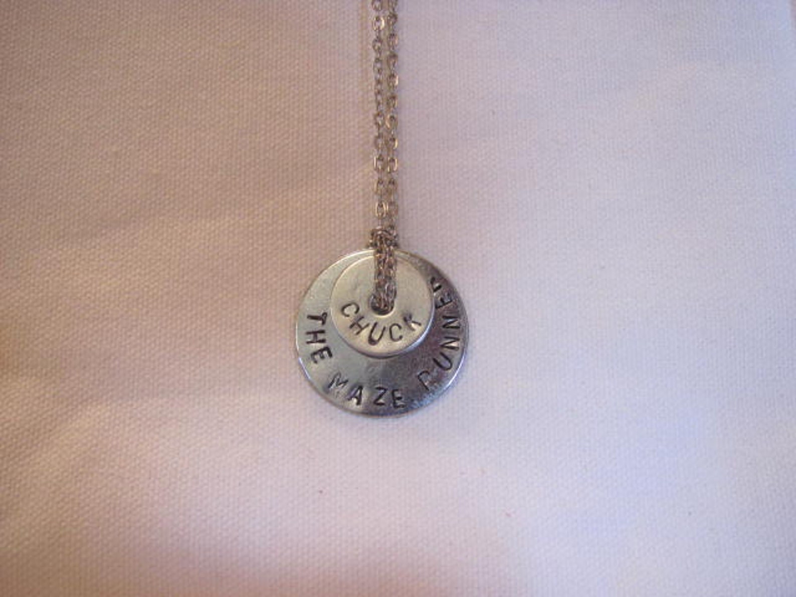 The Maze Runner Hand Stamped Washer Necklace on Chain the Maze Runner ...