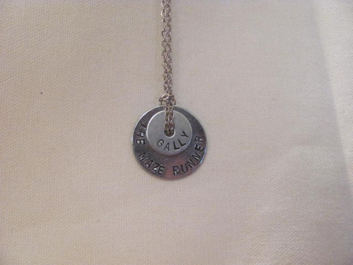 The Maze Runner Hand Stamped Washer Necklace on Chain - "the Maze ...
