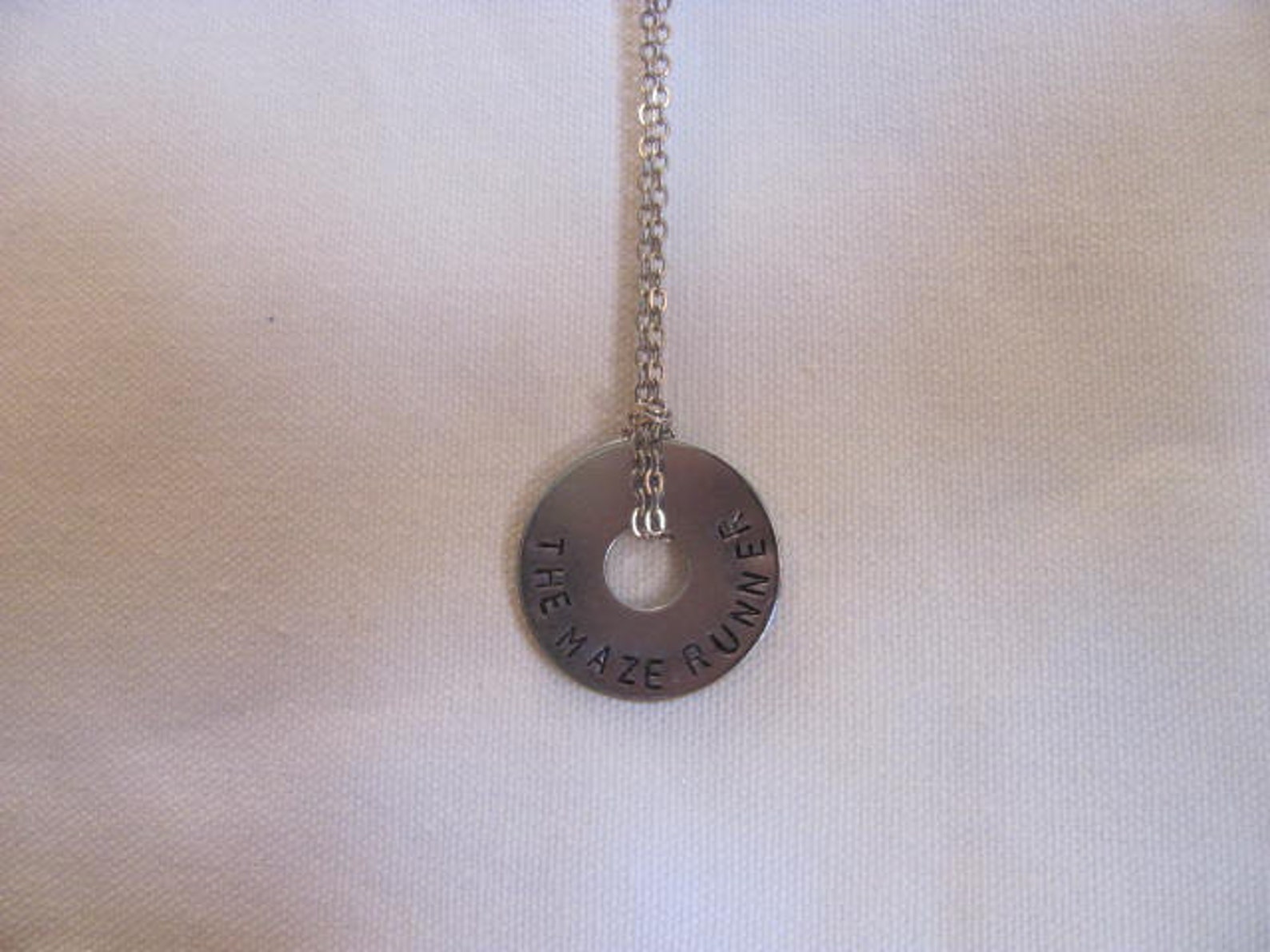The Maze Runner Hand Stamped Washer Necklace on Chain - "the Maze ...