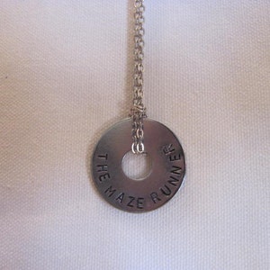 The Maze Runner Hand Stamped Washer Necklace on Chain - "the Maze ...