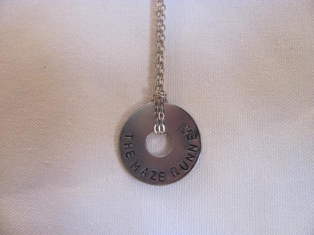 The Maze Runner Hand Stamped Washer Necklace on Chain - "the Maze ...
