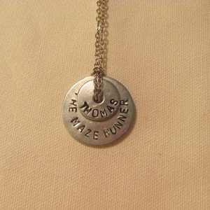 The Maze Runner Hand Stamped Washer Necklace on Chain - "the Maze ...