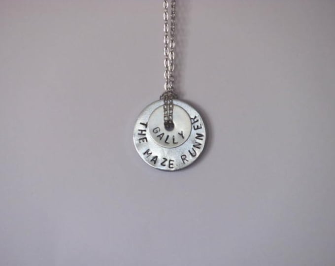 The Maze Runner Hand Stamped Washer Necklace on Chain - "the Maze ...
