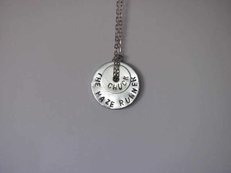 The Maze Runner Hand Stamped Washer Necklace on Chain - "the Maze ...