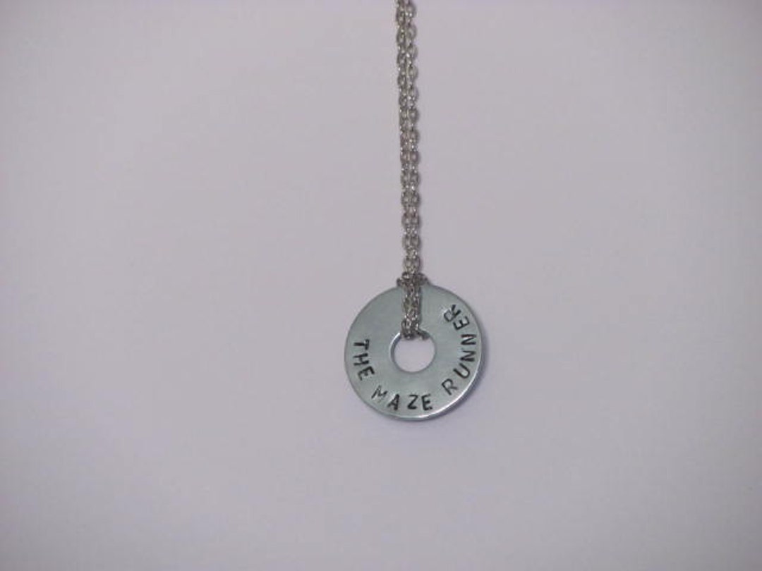 The Maze Runner Hand Stamped Washer Necklace on Chain - "the Maze ...