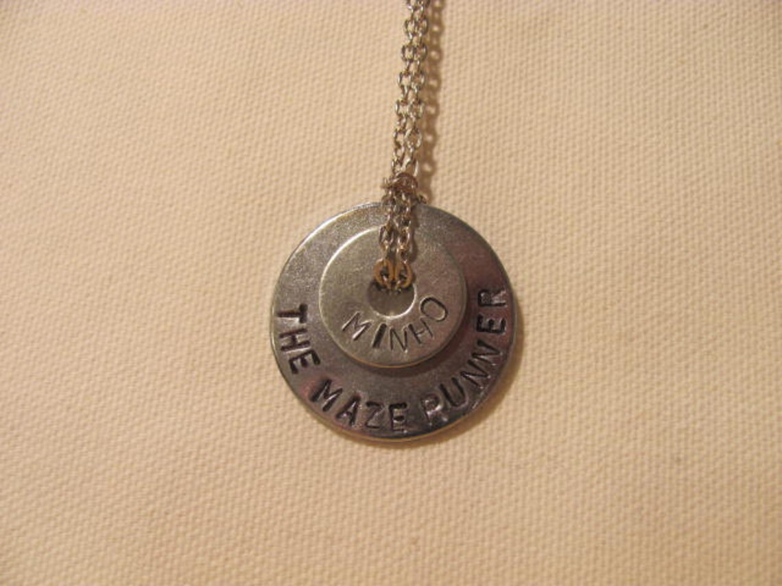 The Maze Runner Hand Stamped Washer Necklace on Chain | Etsy