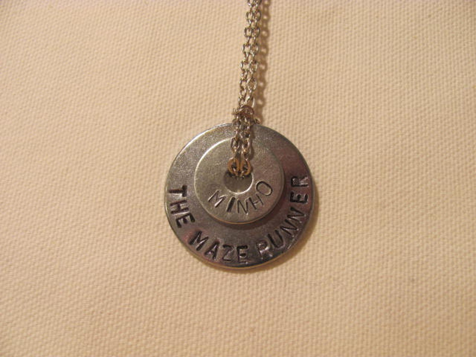 The Maze Runner Hand Stamped Washer Necklace on Chain - "the Maze ...
