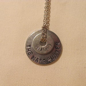 The Maze Runner Hand Stamped Washer Necklace on Chain - "the Maze ...