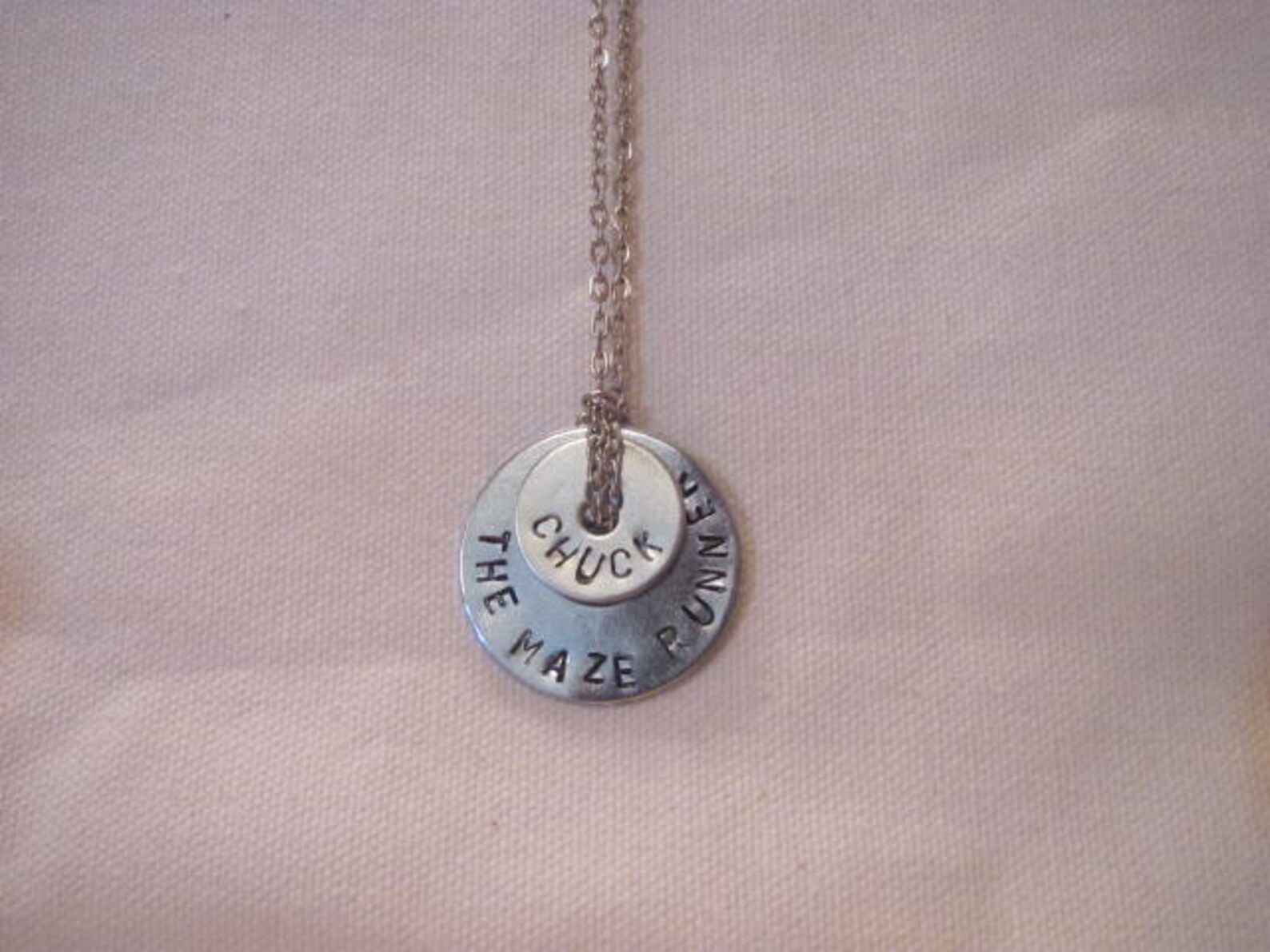 The Maze Runner Hand Stamped Washer Necklace on Chain - "the Maze ...