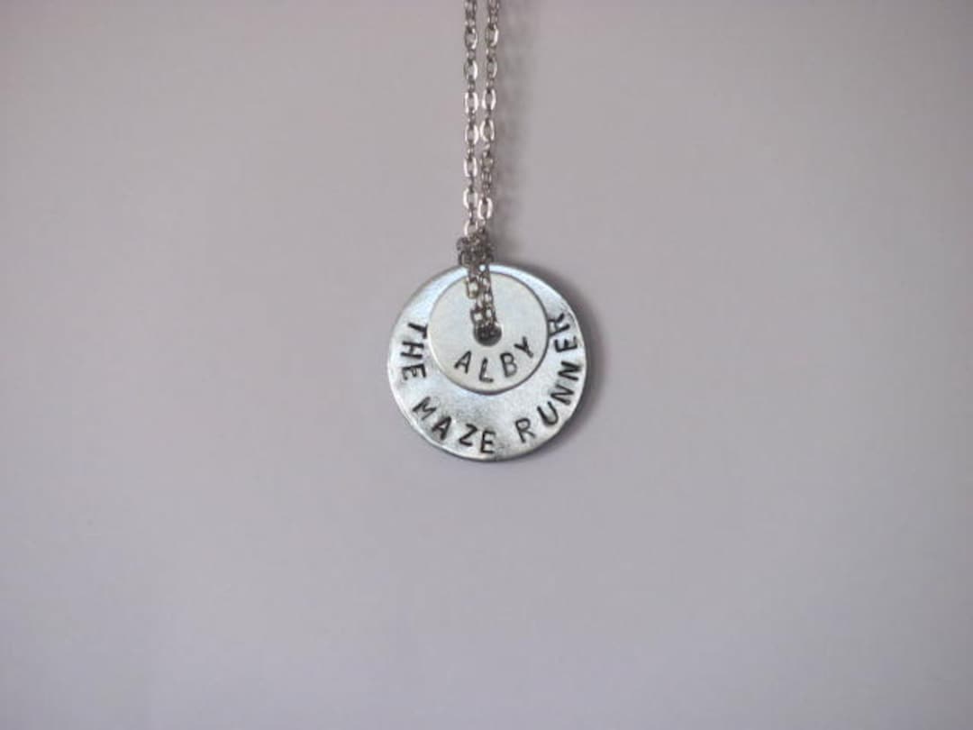 The Maze Runner Hand Stamped Washer Necklace on Chain - "the Maze ...