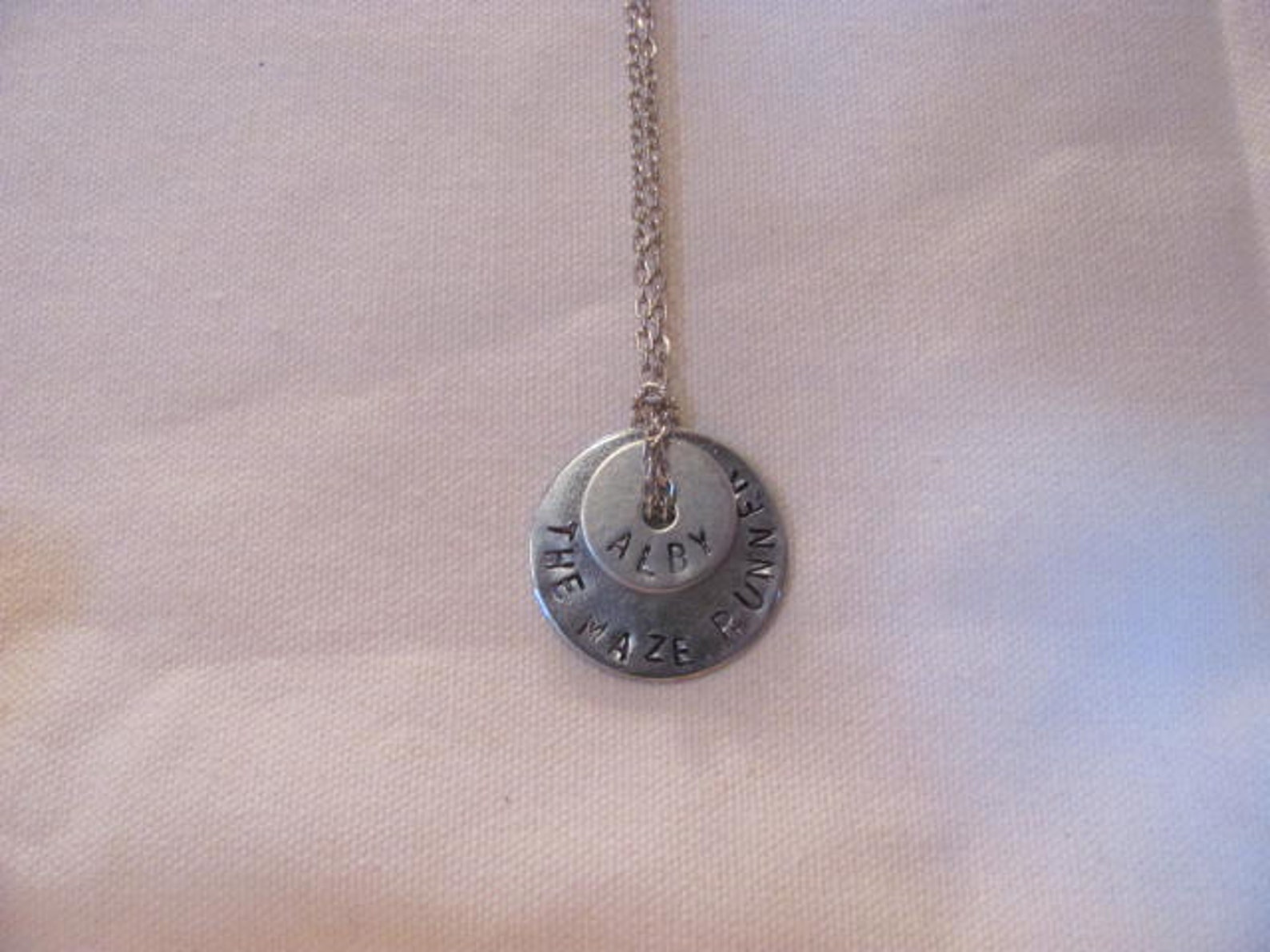 The Maze Runner Hand Stamped Washer Necklace on Chain the Maze Runner ...