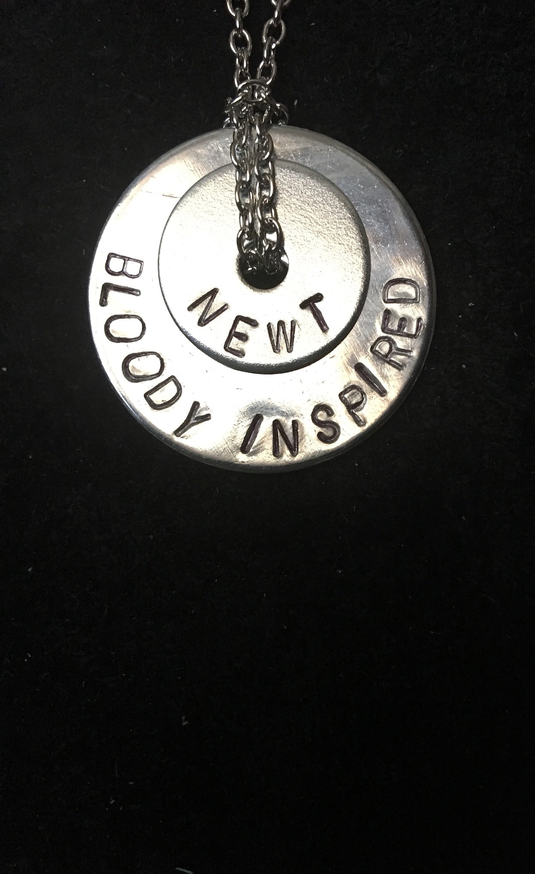 The Maze Runner Hand Stamped Washer Necklace on Chain - "bloody ...