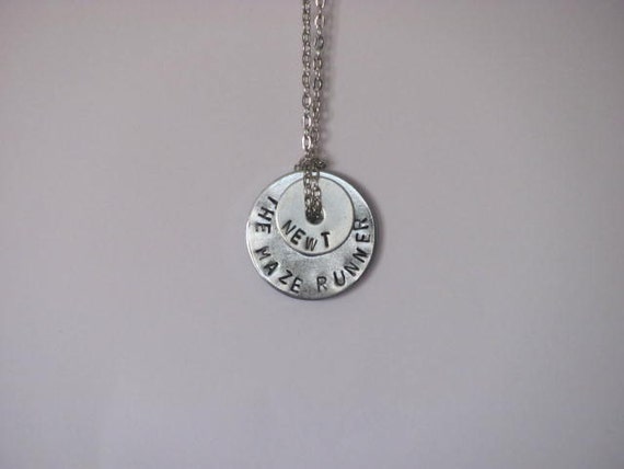 The Maze Runner Hand Stamped Washer Necklace on Chain - Etsy