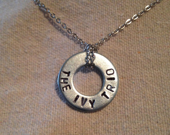 The Maze Runner Hand Stamped Washer Necklace - "the Ivy Trio" - Etsy