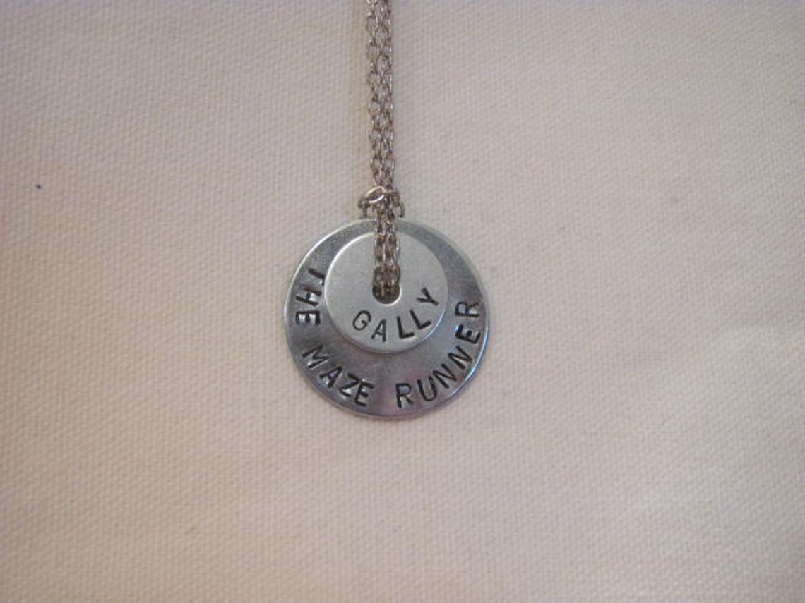 The Maze Runner Hand Stamped Washer Necklace on Chain - "the Maze ...