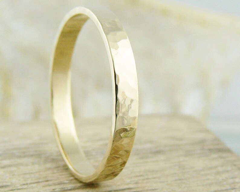 9k Gold Ring Solid Yellow Gold Band Ladies or Mens Wedding Ring ...