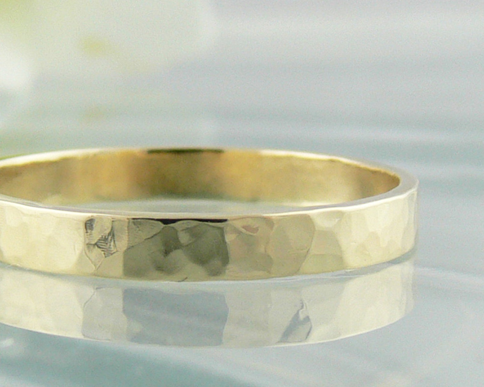 9k Gold Ring Solid Yellow Gold Band Ladies or Mens Wedding Ring ...