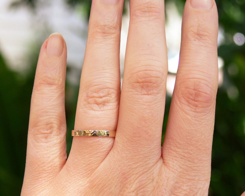 9k Gold Ring Solid Yellow Gold Band Ladies or Mens Wedding Ring ...