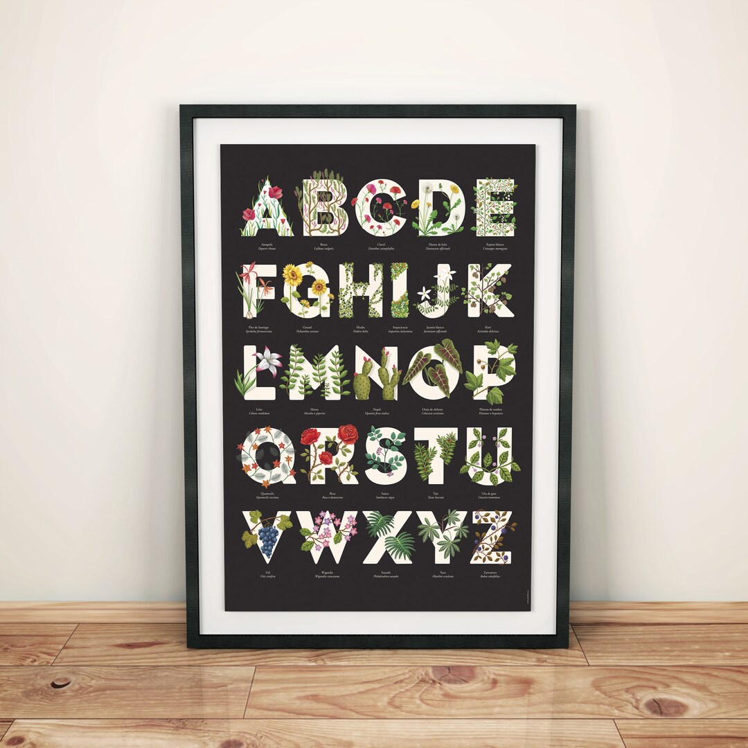 Poster ALPHABET Plants · Plant Alphabet · Botanical Alphabet ...