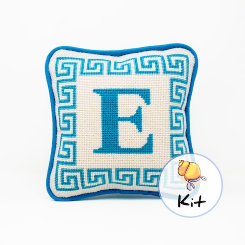 Custom Monogram Starter Beginner Needlepoint Canvas Kit With - Etsy