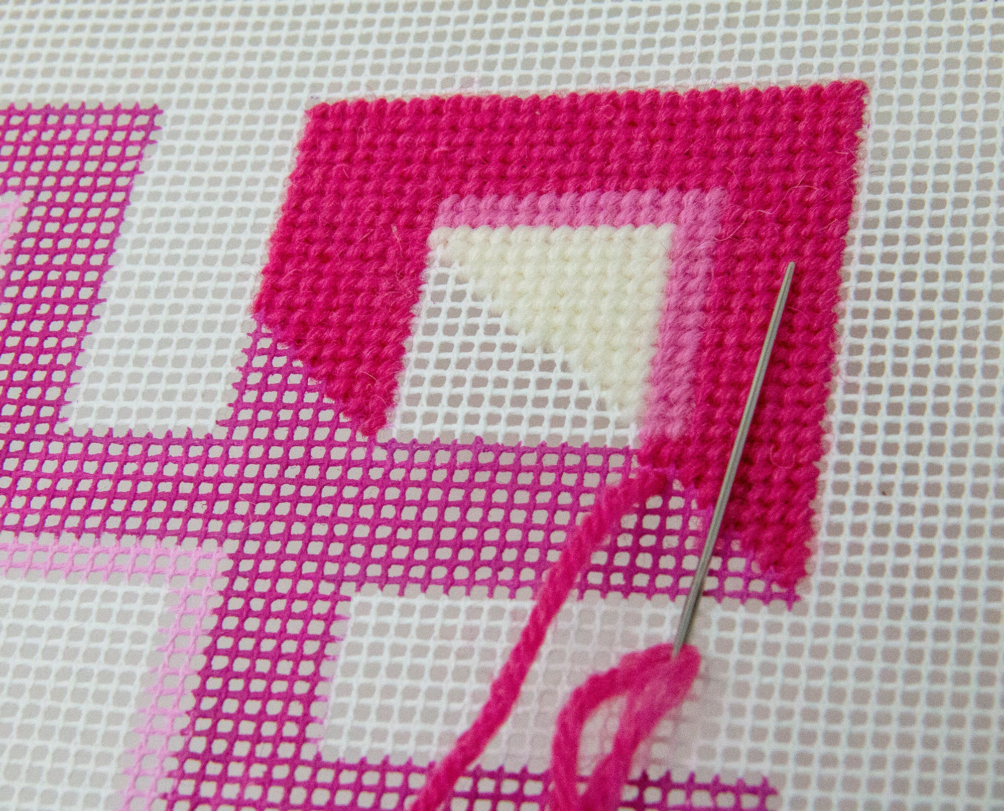 Monogram Needlepoint Kit: Greek Key Border, Hand-painted Canvas - Etsy