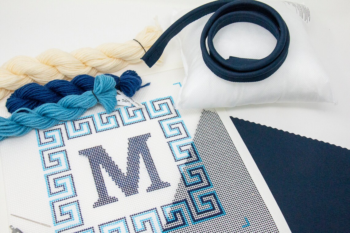 Initial custom needlepoint kits Small size beginner | Etsy